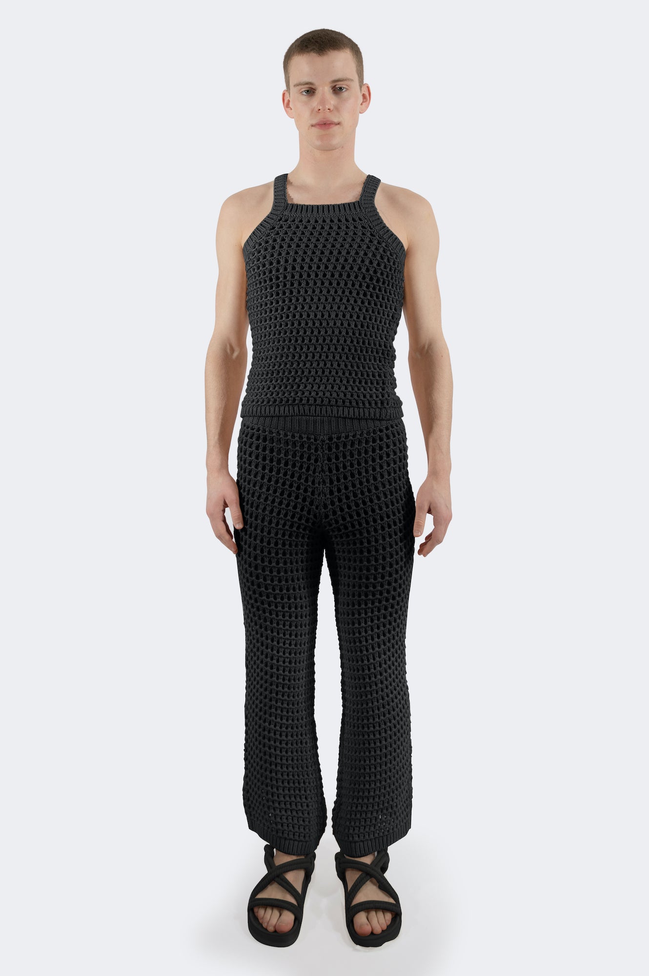 FANG NYC Pointelle Loop Top In Beige